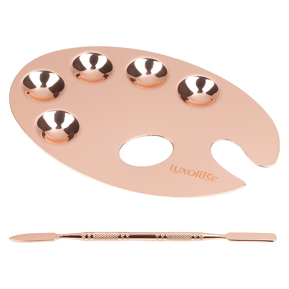 Paleta Mixare Metalica cu Instrument Mixare LUXORISE, Gold