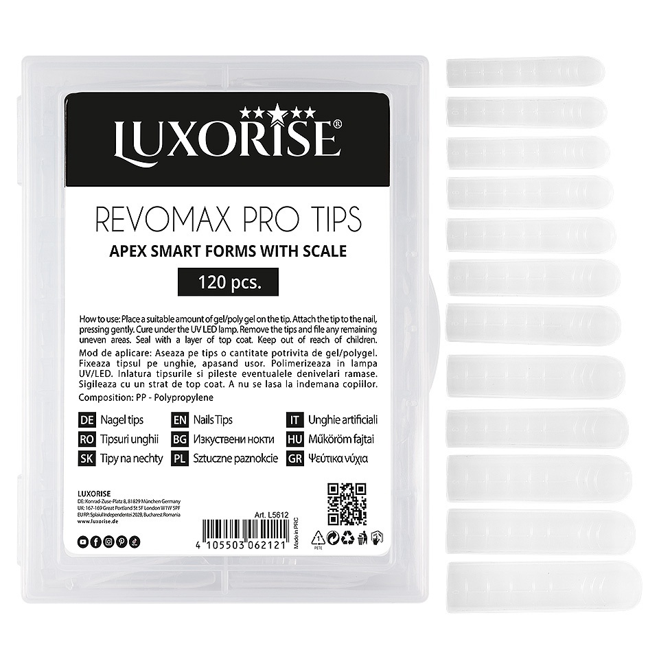 Tipsuri Reutilizabile Polygel & Gel REVOMAX PRO TIPS LUXORISE Flexible ...