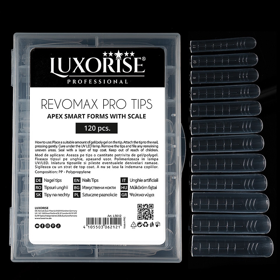 Tipsuri Reutilizabile Polygel & Gel REVOMAX PRO TIPS LUXORISE Flexible ...