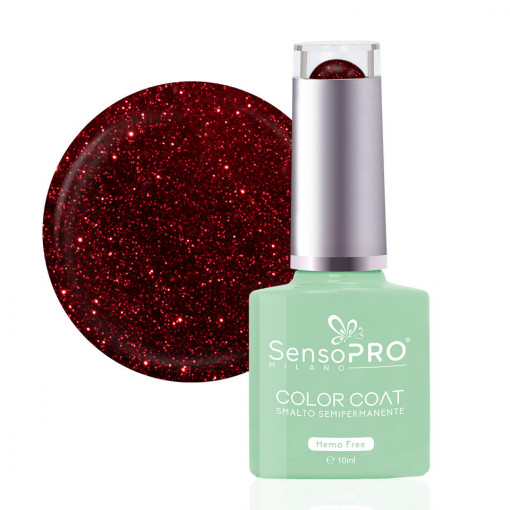 Oja Semipermanenta Hema Free SensoPRO Milano - 90 Scarlet Shimmer, 10ml