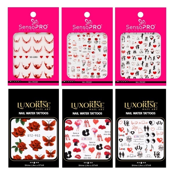 Set Nail Art Hello Love