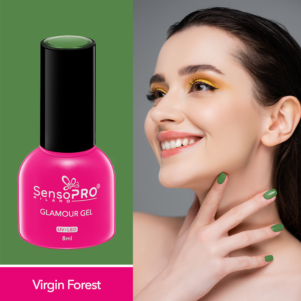 Oja Semipermanenta Glamour Gel SensoPRO Milano, #103 Virgin Forest, 8ml