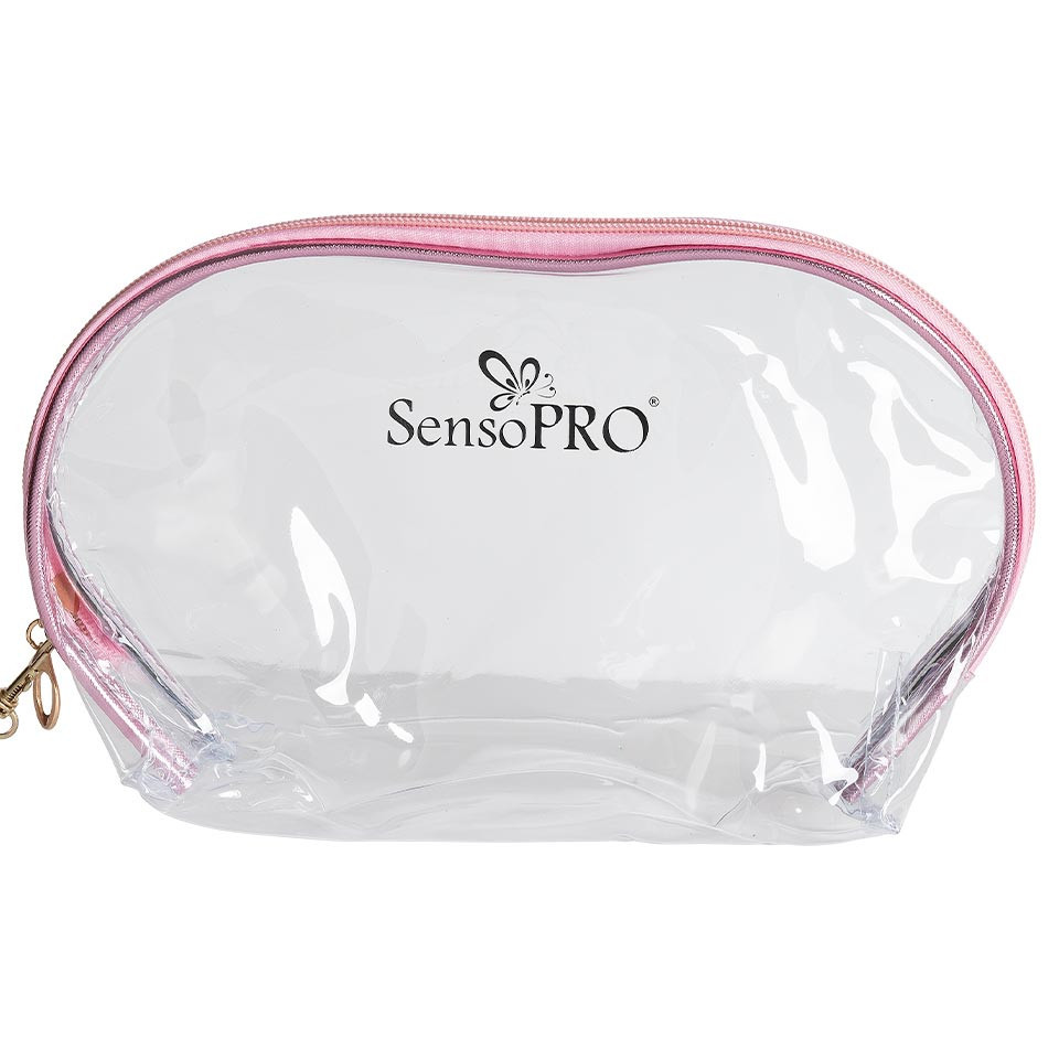 Portfard Travel SensoPRO Liberty Transparent & Pink, set 3 buc