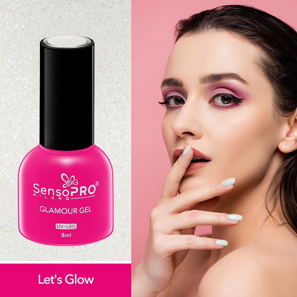 Oja Semipermanenta Glamour Gel SensoPRO Milano, #109 Let's Glow, 8ml