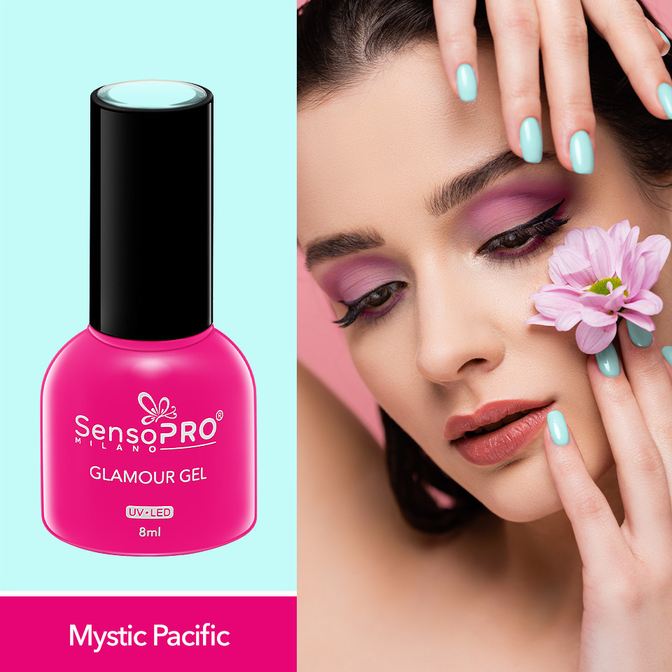 Oja Semipermanenta Glamour Gel SensoPRO Milano, #100 Mystic Pacific, 8ml